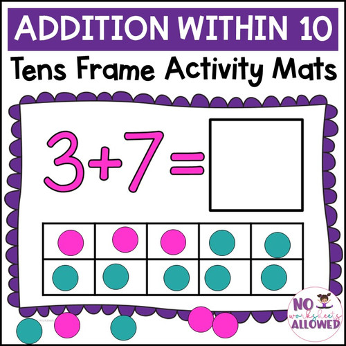 Tens Frame Addition Mats | Hands-On Printables