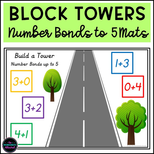 Number Bonds up to 5 Addition Tower Mats | Hands-On Printables
