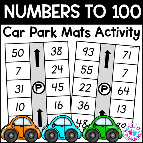 Number Recognition Numerals 1 to 100 Car Park Activity | Hands-On ...