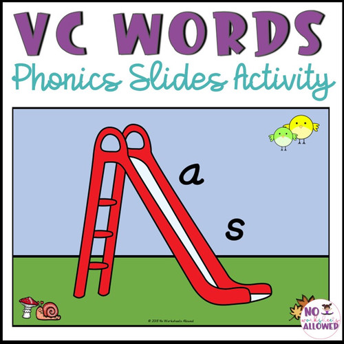 VC Words Phonic Blending Slides Activity | NoWorksheetsAllowed