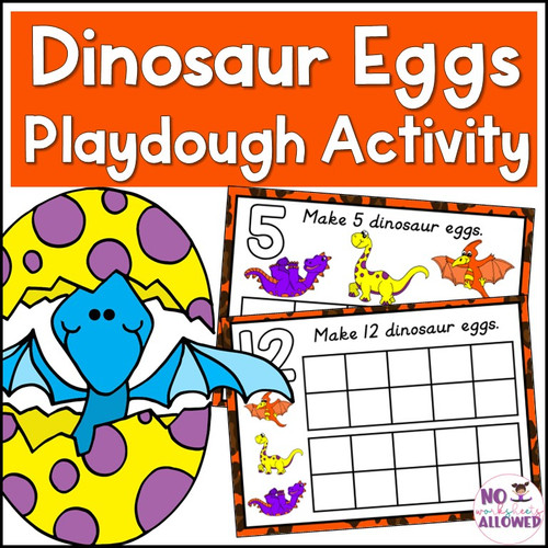 Dinosaur Counting to 20 Playdough Activity | NoWorksheetsAllowed