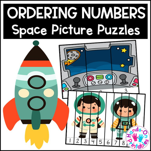 Numbers to 20 Space Picture Puzzles | Hands-On Printables