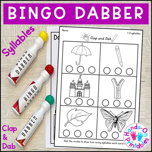 Syllables Bingo Dabber Activity | Hands-On Printables