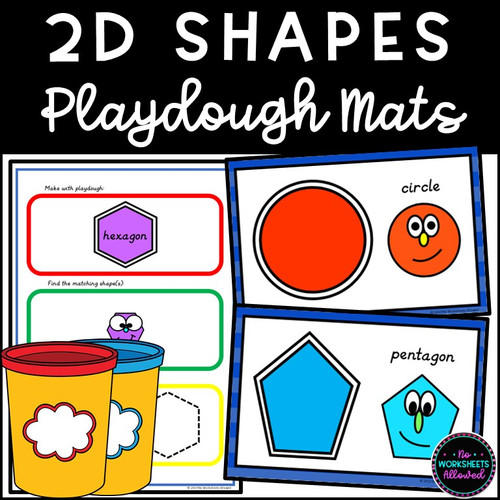 2D Shape Playdough Mats | NoWorksheetsAllowed
