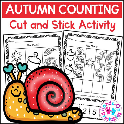 Autumn Counting to 10 Cut and Stick Activity | Hands-On Printables