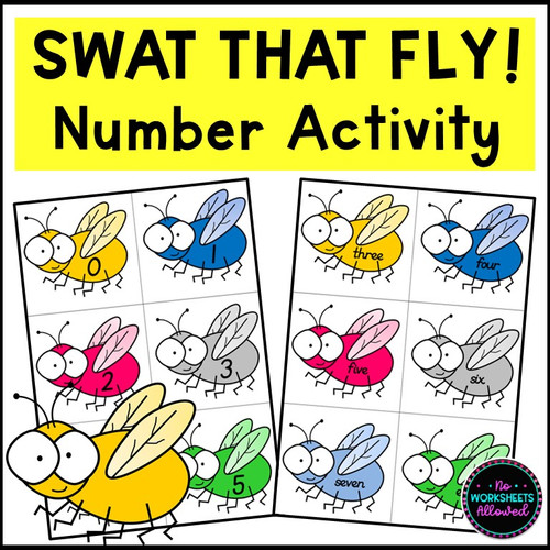 Numbers 0-20 Swat that Fly Activity | NoWorksheetsAllowed