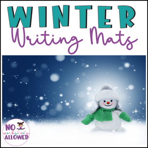 Winter Picture Prompt Writing Mats | NoWorksheetsAllowed
