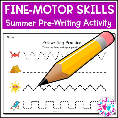 Summer Fine Motor Pre-Writing Activity | Hands-On Printables