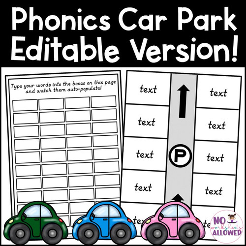 Editable Phonics Car Parks Activity | Hands-On Printables
