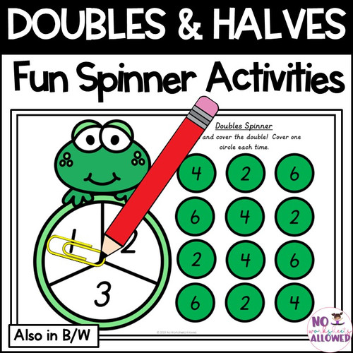 Doubles and Halves Spinner Activities | Hands-On Printables