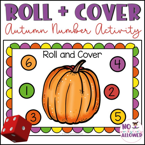 Autumn Roll and Cover Number Activity | NoWorksheetsAllowed