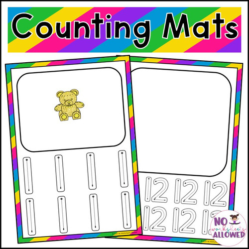Counting and Number Formation Mats 1-20 | NoWorksheetsAllowed