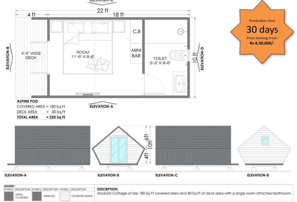 AlpinePod (Single Room Cottage) | Modular Prefab Homes & Cottages ...