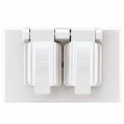 Weatherproof Duplex Receptacle Cover (White) | Dis-N-Dat-Barbados