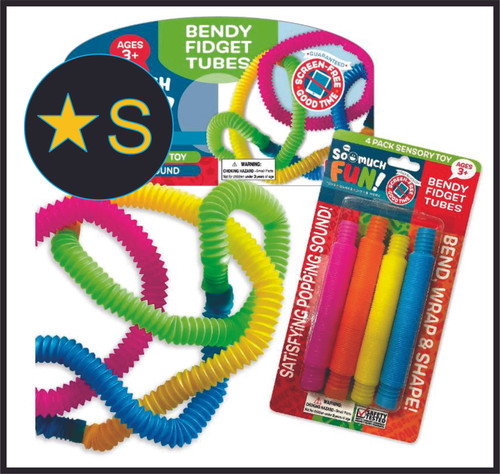 Bendy Fidget Tubes - Popper Sensory Toy | Treasure Chest