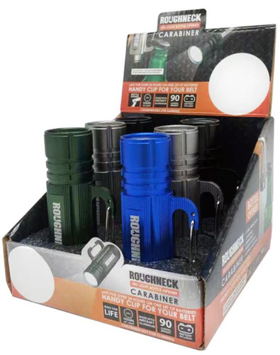 Roughneck™ LED Bottle Opener & Carabiner - 90 Lumens - Counter Display ...