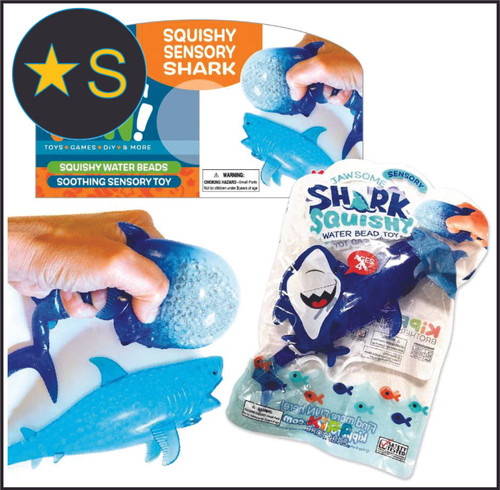 Squishy Sensory Shark - 11" Water Bead Squish Ball - Try Me Packaging ...