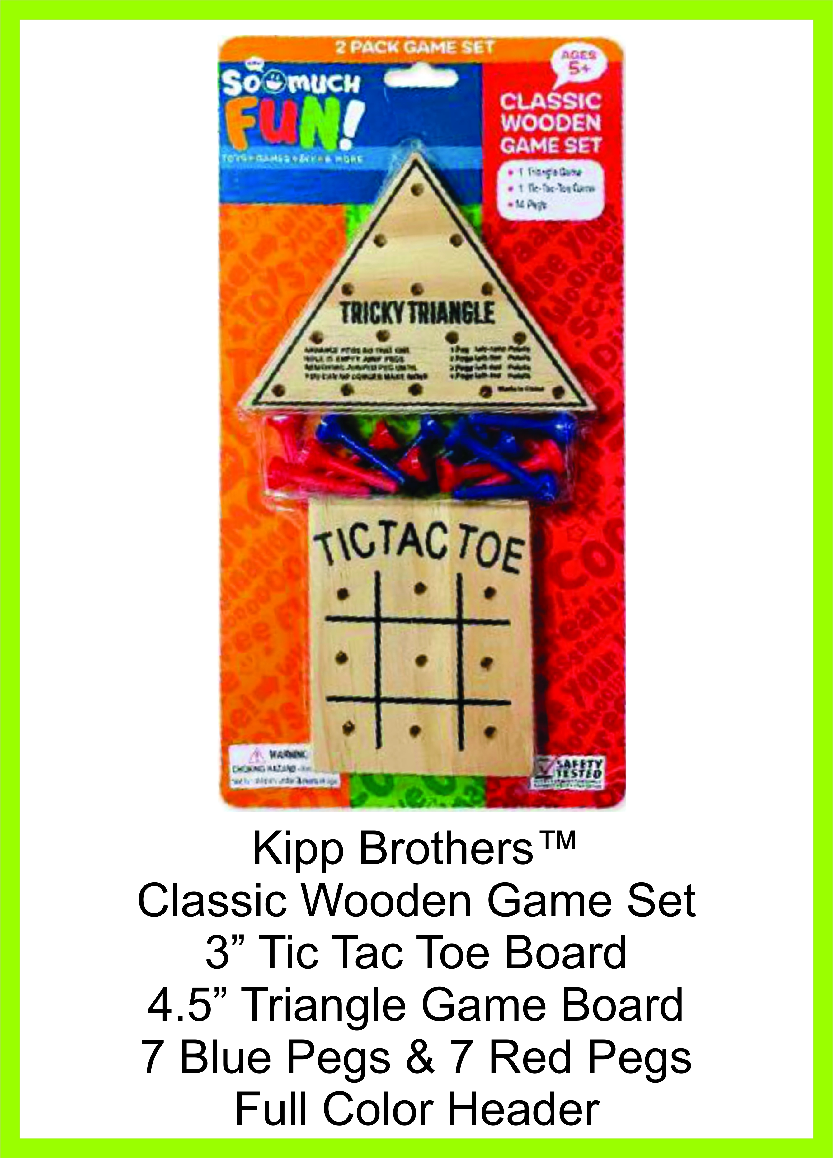Kipp Brothers™ Classic Wooden Game Set | Treasure Chest