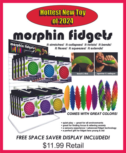 Fidget Morph Worm - with Multi Colored - Counter Display & Header ...