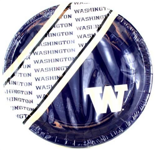 Huskies 8 Count Disposable Dinner Plate Set | Treasure Chest