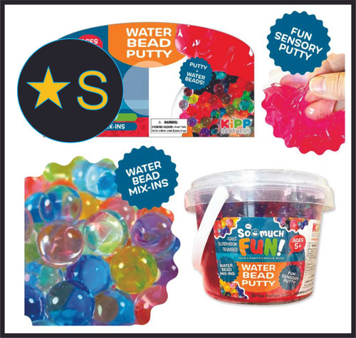 Water Bead Putty - 8.8oz of Putty with Mix-In Water Beads - Sensory Toy ...