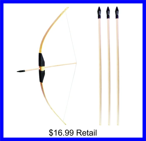 Wooden Bow, Arrows, & Quiver | Treasure Chest