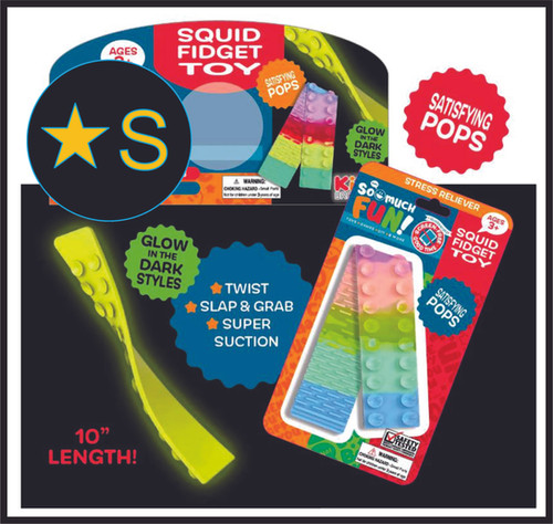 Squid Fidget Toy - Popper Sensory Toy - Glow in the Dark | Treasure Chest