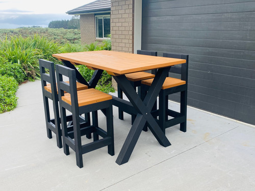 X frame bar leaner & stools | Castleblayney Furnit