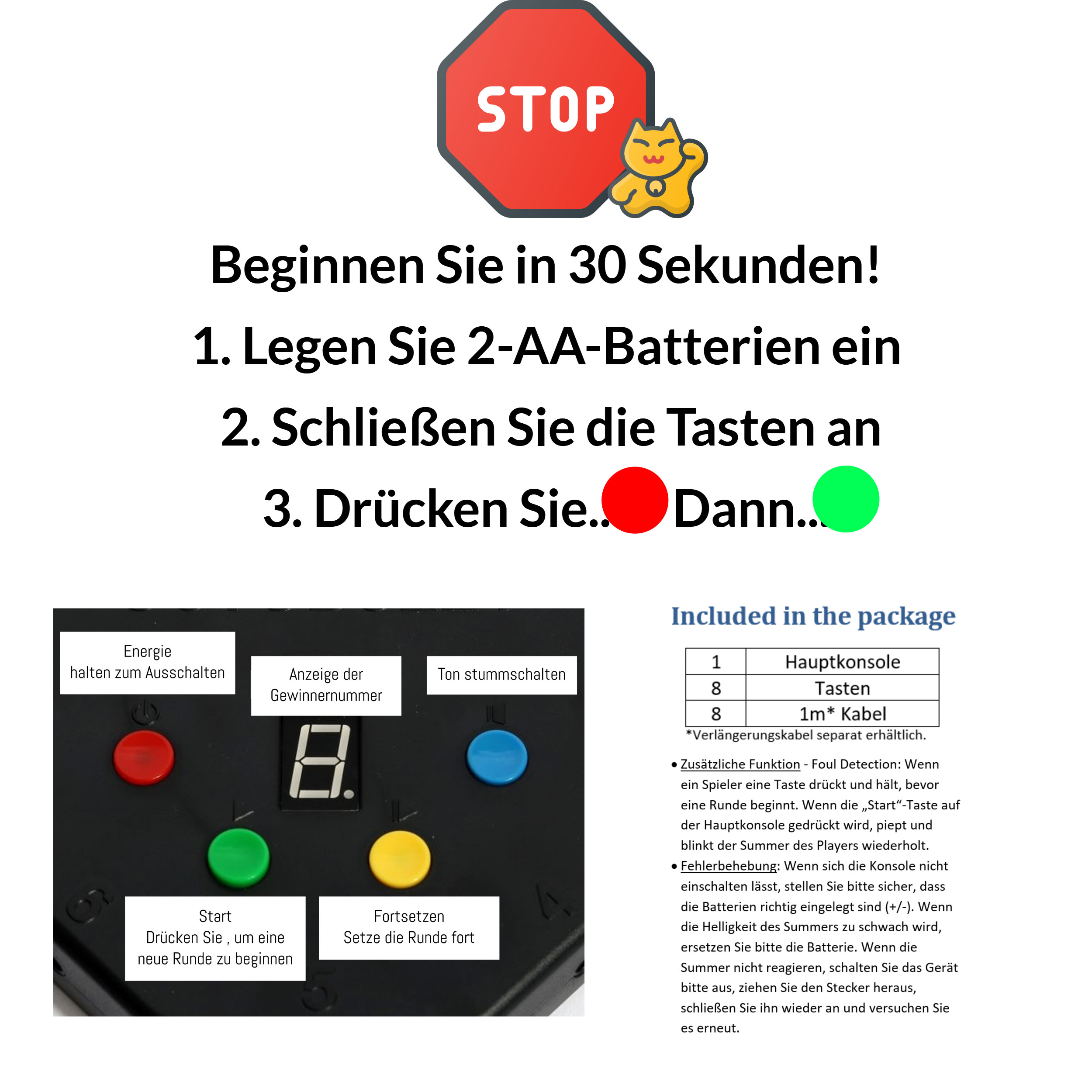 Kurzanleitung für das Buzzer-System | Trebisky Buzzers