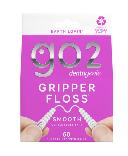 Dentagenie GO2 - Smooth Gripper Floss (60 floss strips with grips) | Well & Ness