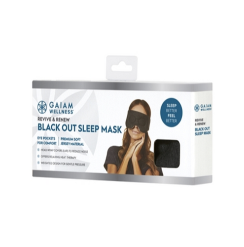 Gaiam Wellness - Revive and Renew Black Out Sleep Mask | Well & Ness