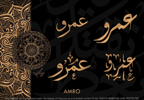 AMRO IN ARABIC CALLIGRAPHY | Huzz.ae