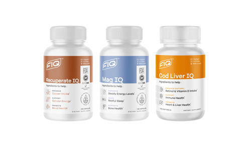 FIQ bundle: Recuperate IQ, Mag IQ & Cod Liver IQ | Aim For Wellness