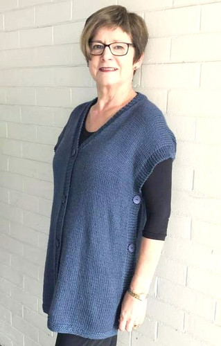 Buttoned Vest PDF Pattern - Knit Your Own Tunic Style Vest | The Blue Box