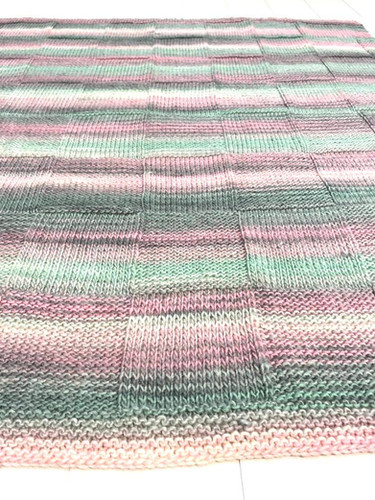 Cuddle Rug PDF Pattern - Knit A Baby Rug - Easy Design | The Blue Box