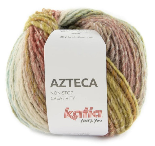 Katia Azteca 10ply Chunky Variegated Yarn - Wool Blend | The Blue Box
