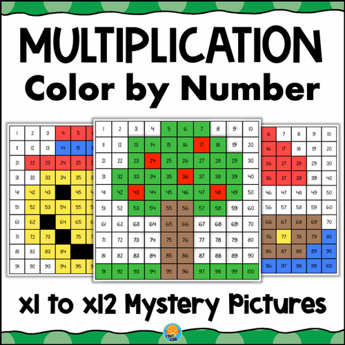 Math Coloring Worksheets Multiplication Facts x1 through x12 | Teach ...
