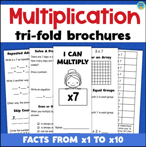 Multiplication Facts Practice Brochures x 1 through x10