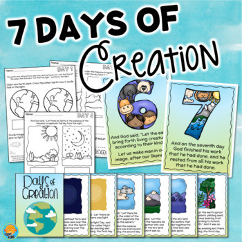 7 Days of Creation Story Activities, Posters, Worksheets, Printable ...