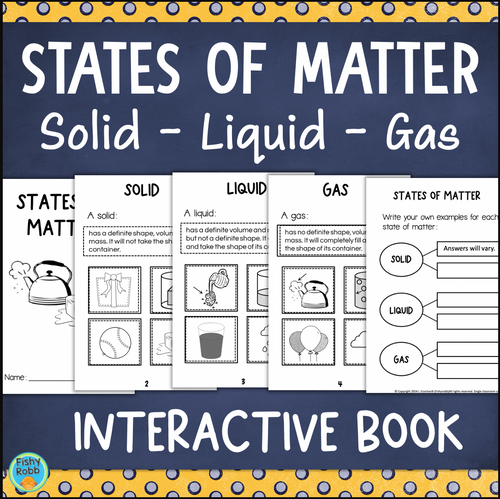 States of Matter Activity - Solid Liquid Gas - Interactive Science Book ...