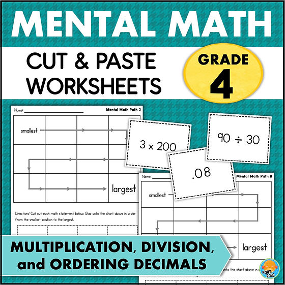 Multiplication And Division Worksheets Grade 4