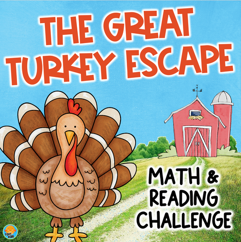 Thanksgiving Turkey ESCAPE ROOM 4th Grade Reading & Math | Teach with ...