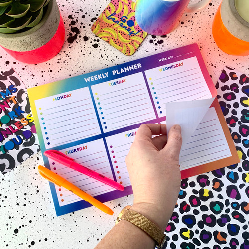 A4 Rainbow Weekly Planner | COLOUR POP PRINTS