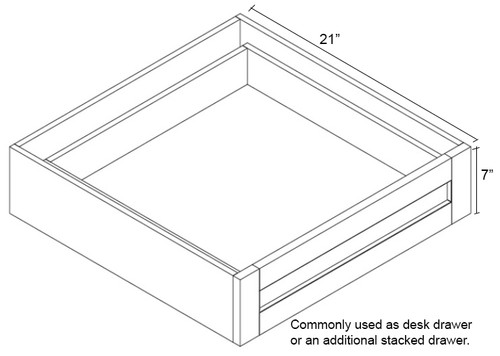 KD24 (24" Wide, 7 1/2" Tall, Vanity Knee Drawer) | Factory2U Cabinet