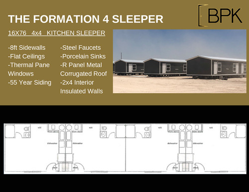 The Formation Four | 4 Sleeper 16'x76' | 4 Bedroom, 4 Bath Kitchen Unit ...