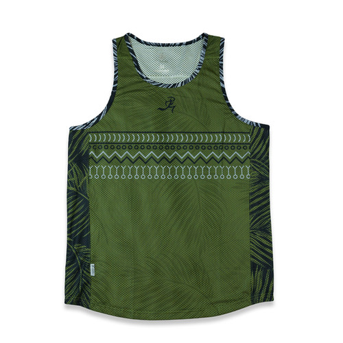 RNG Singlet- Lumot Green- Men's | RUNGUAM