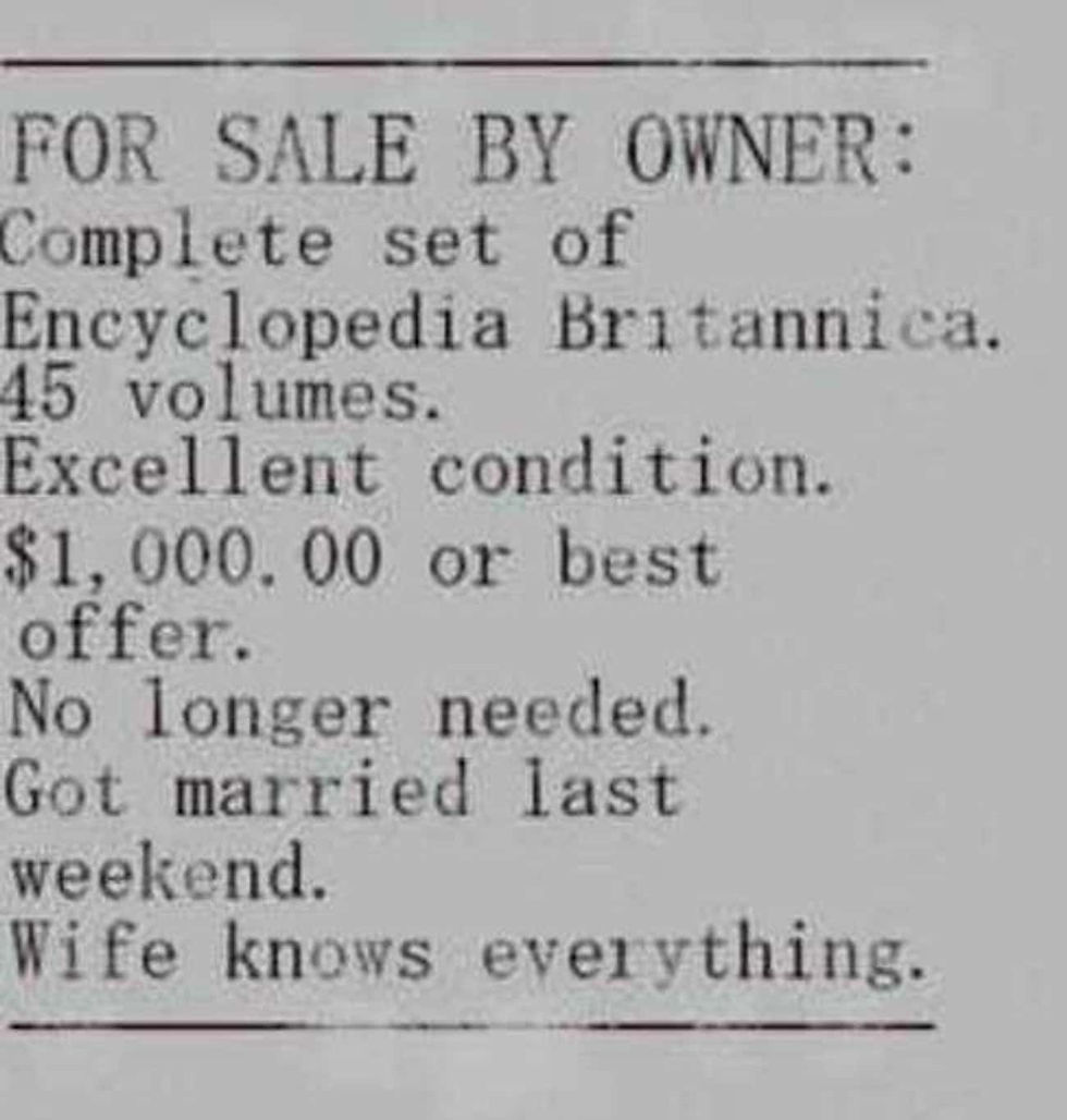 Some Hilarious Classified Ads | OGN Daily