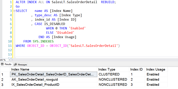 Disable and Enable SQL Server Indexes Disable and Enable SQL Server Indexes