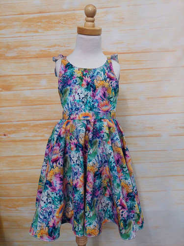 Flora Dress Bright Australiana Floral Size 5 | The Faraway Tree Cha