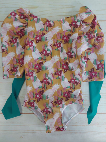 Puff Sleeve Toggers Hibiscus and Pineapples Size 7 | The Faraway Tree Cha